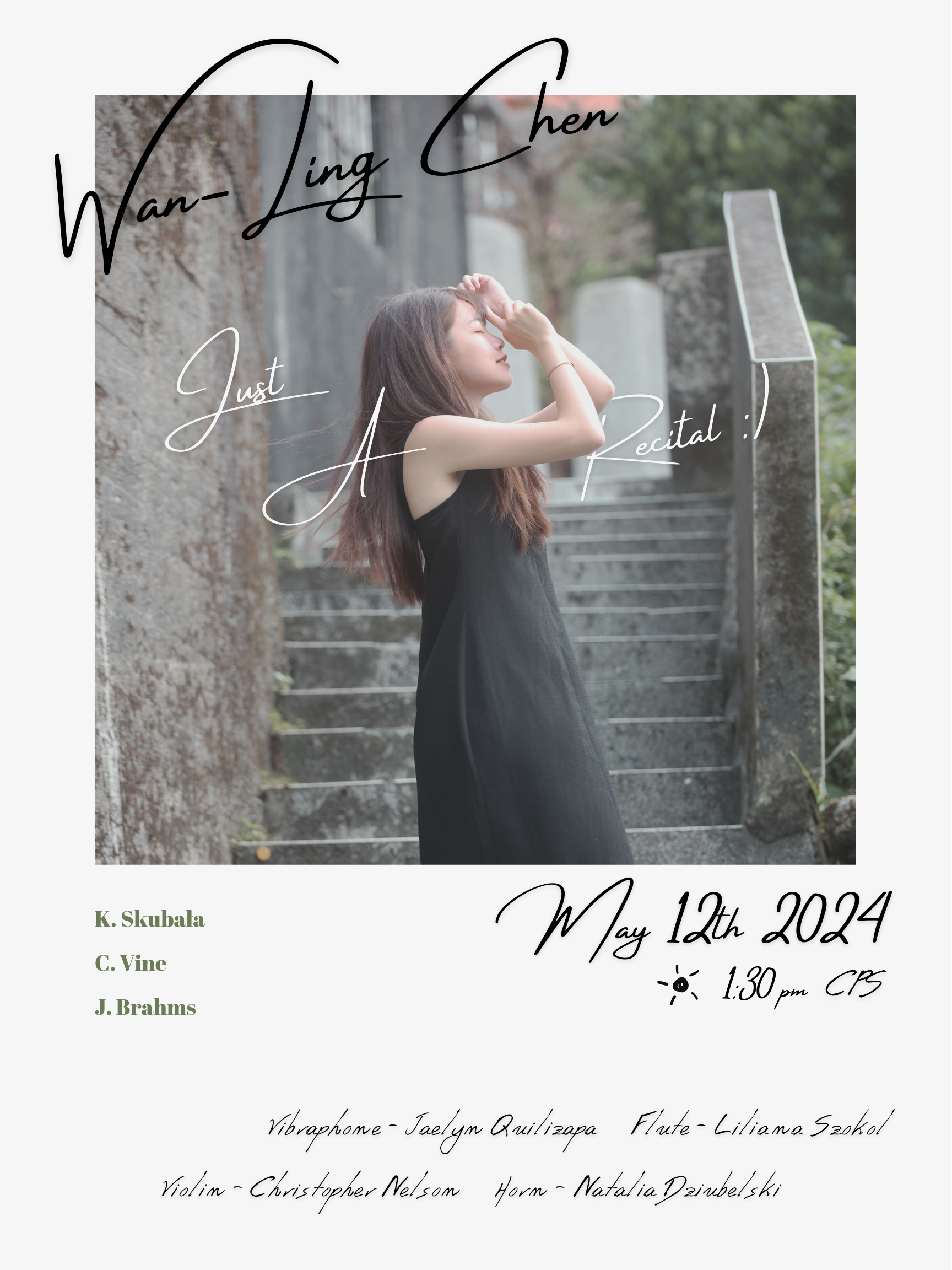 Degree Recital: Wan-Ling Chen, piano, with Chris Nelson, violin, Liliana Szokol, flute, Natalia ...