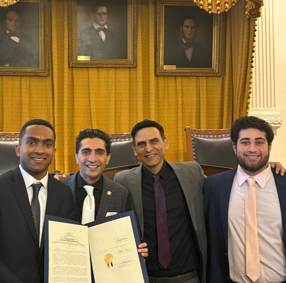 Muhammed Sayed ‘26 Honored at Texas Capitol for his Patented Invention