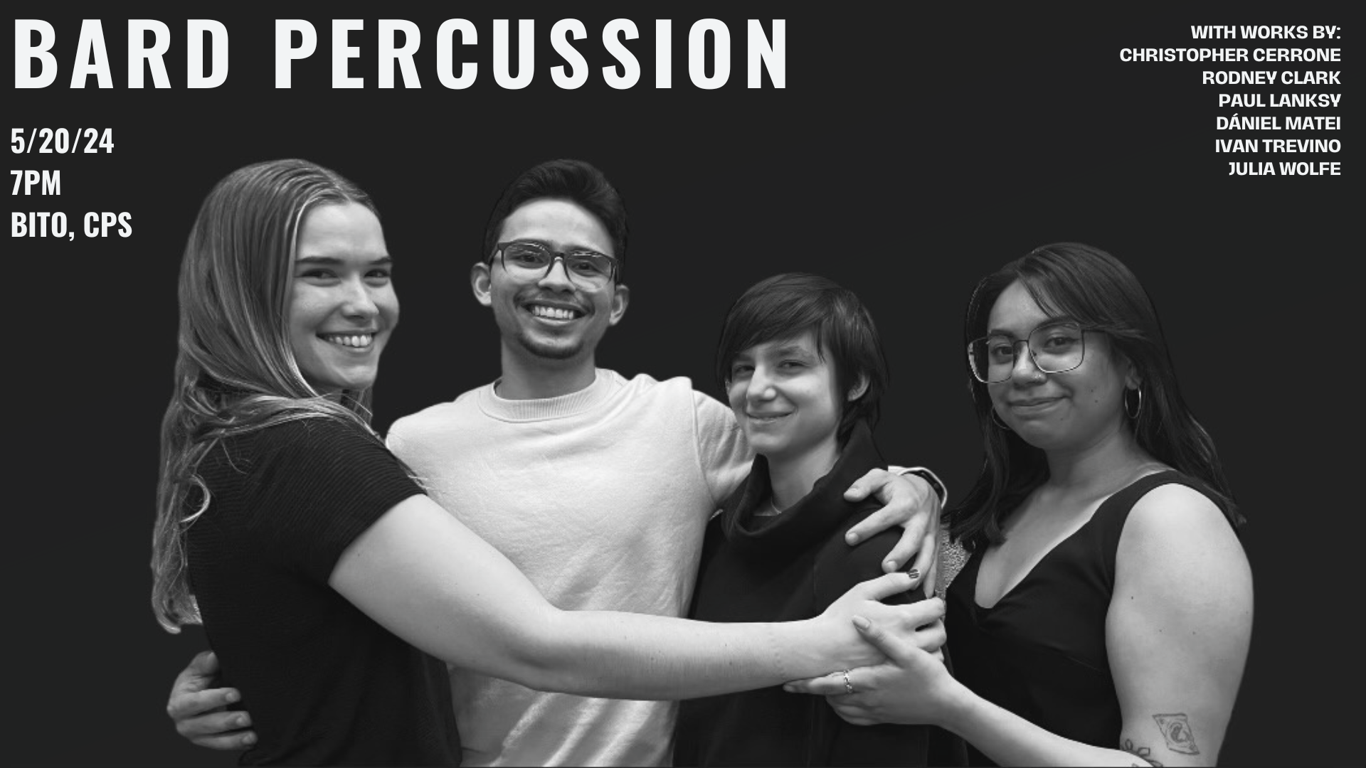 Percussion Studio Concert--New Works by Living Composers
