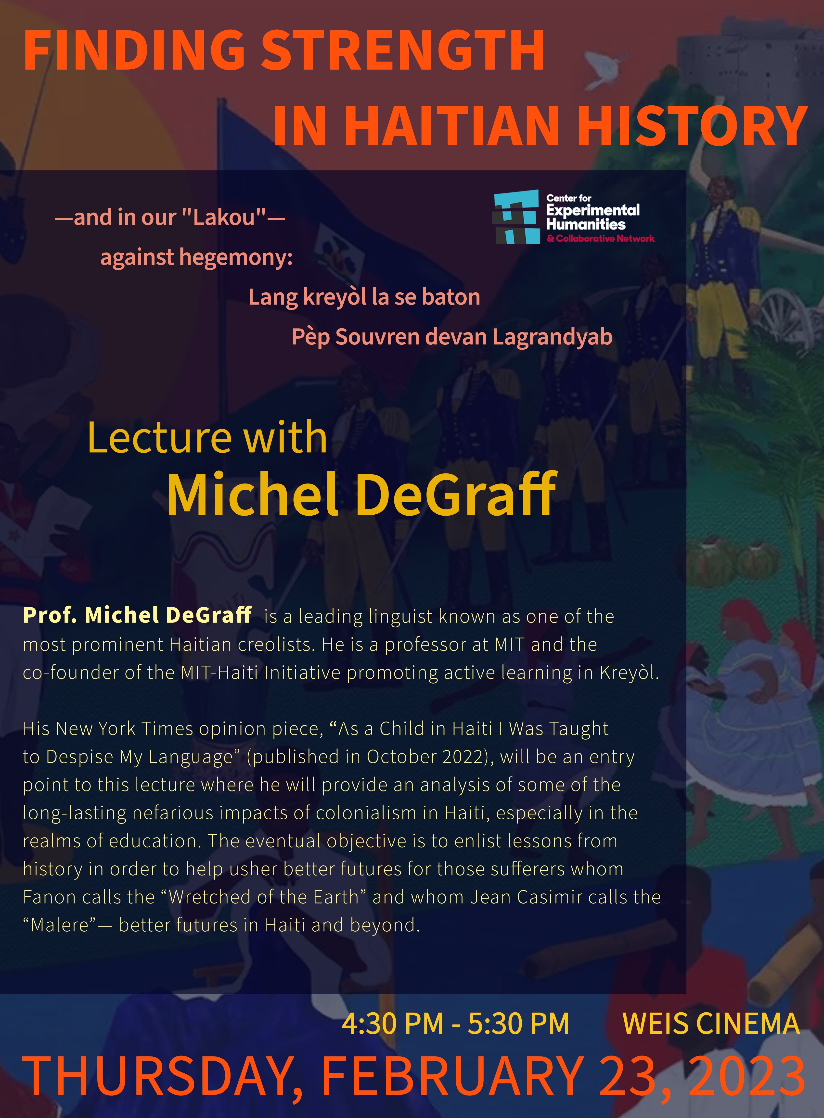 Finding Strength in Haitian History: Lecture with Michel DeGraff