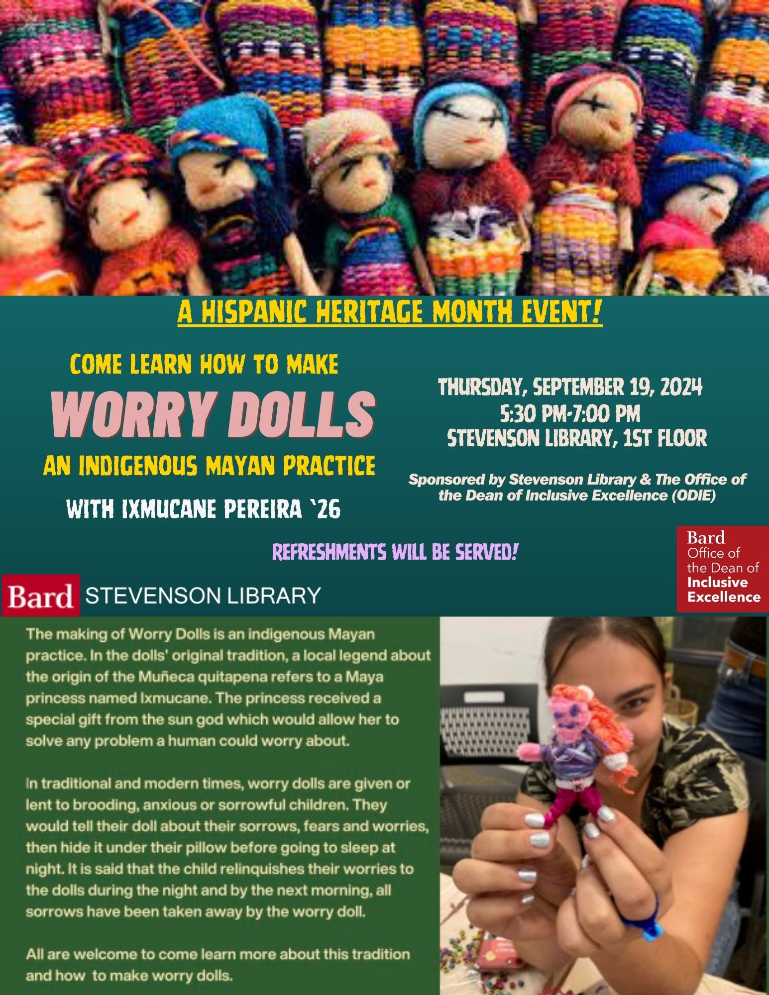 Hispanic Heritage Month 2024: Come Learn How To Make "Worry Dolls"